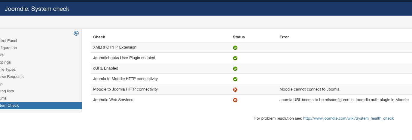 Joomdle - instalación de joomdle con moodle en un subdominio - Joomdle